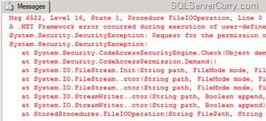 SQL CLR Stored Procedure using Visual Studio 2010